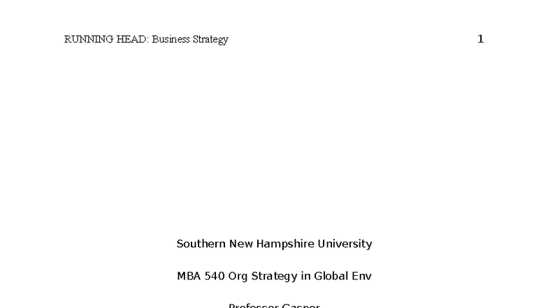 MBA 540 Final Exam: Essentials of Business Strategy Development - Studocu