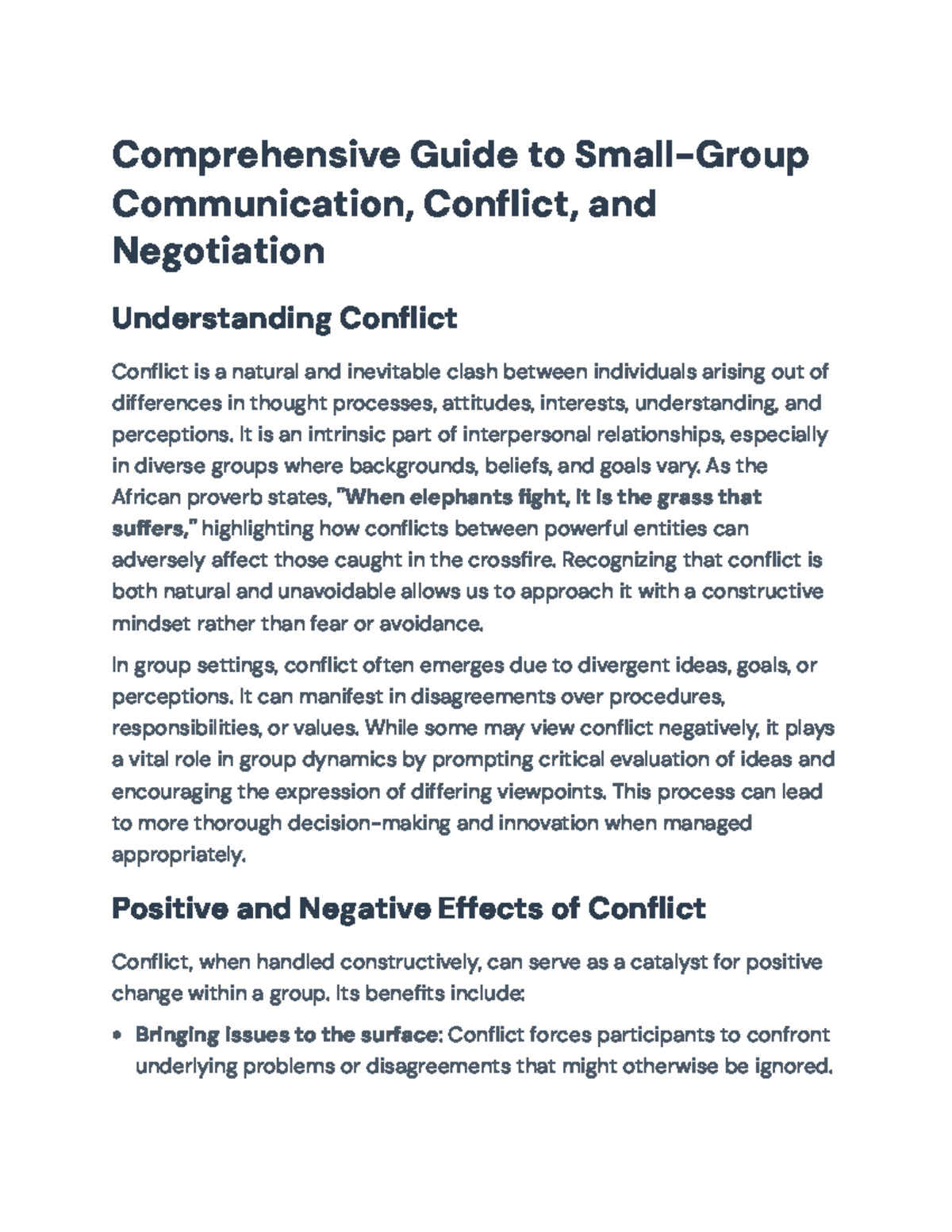 Comprehensive Guide to Conflict Management & Negotiation Strategies ...