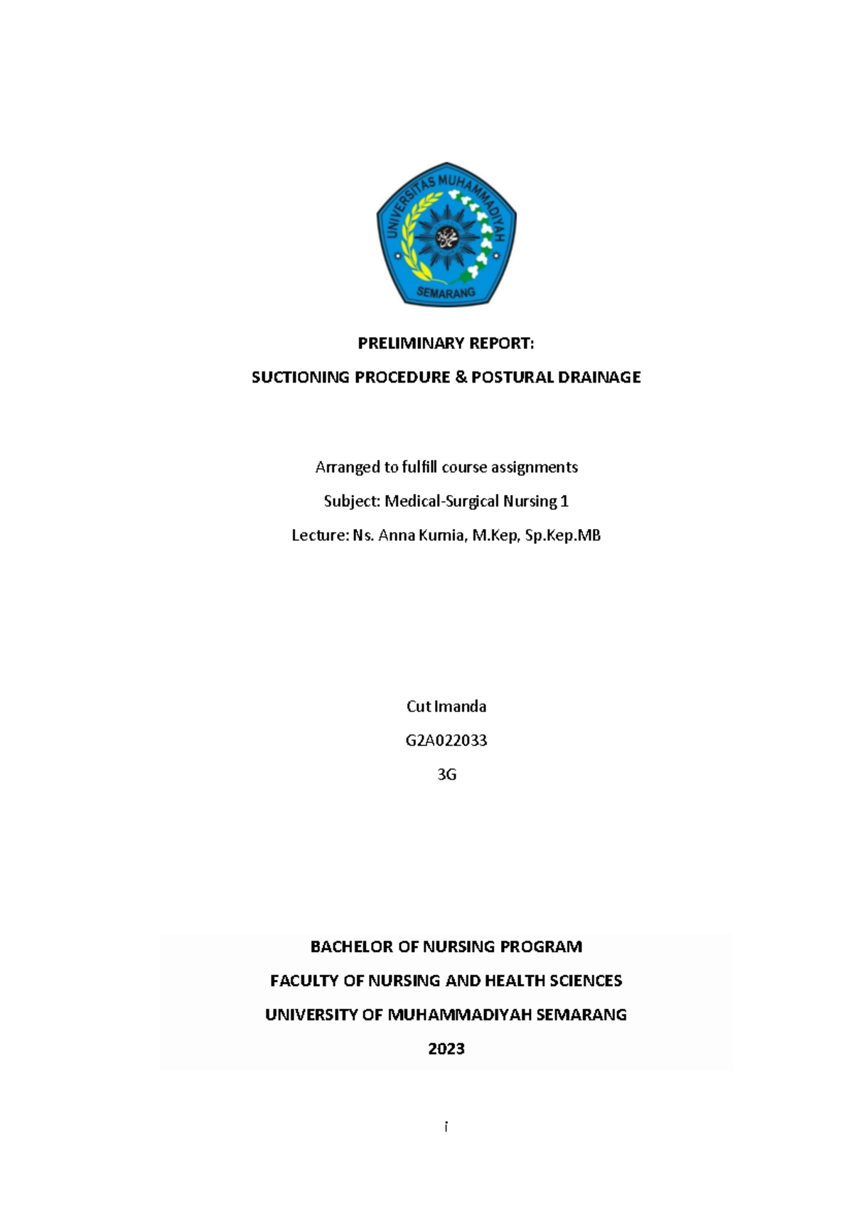LP Suctioning & Postural Drainage Procedure Notes for Medical-Surgical ...
