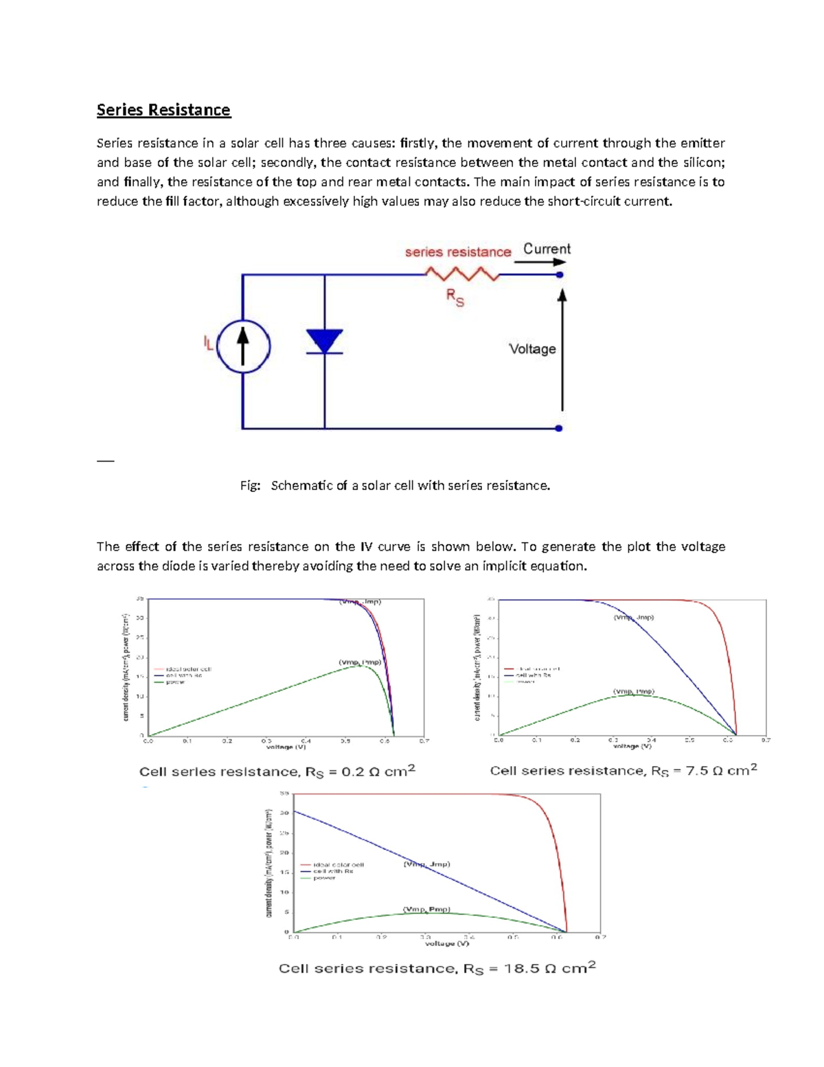 Understanding Series and Shunt Resistance in Solar Cells - Studocu