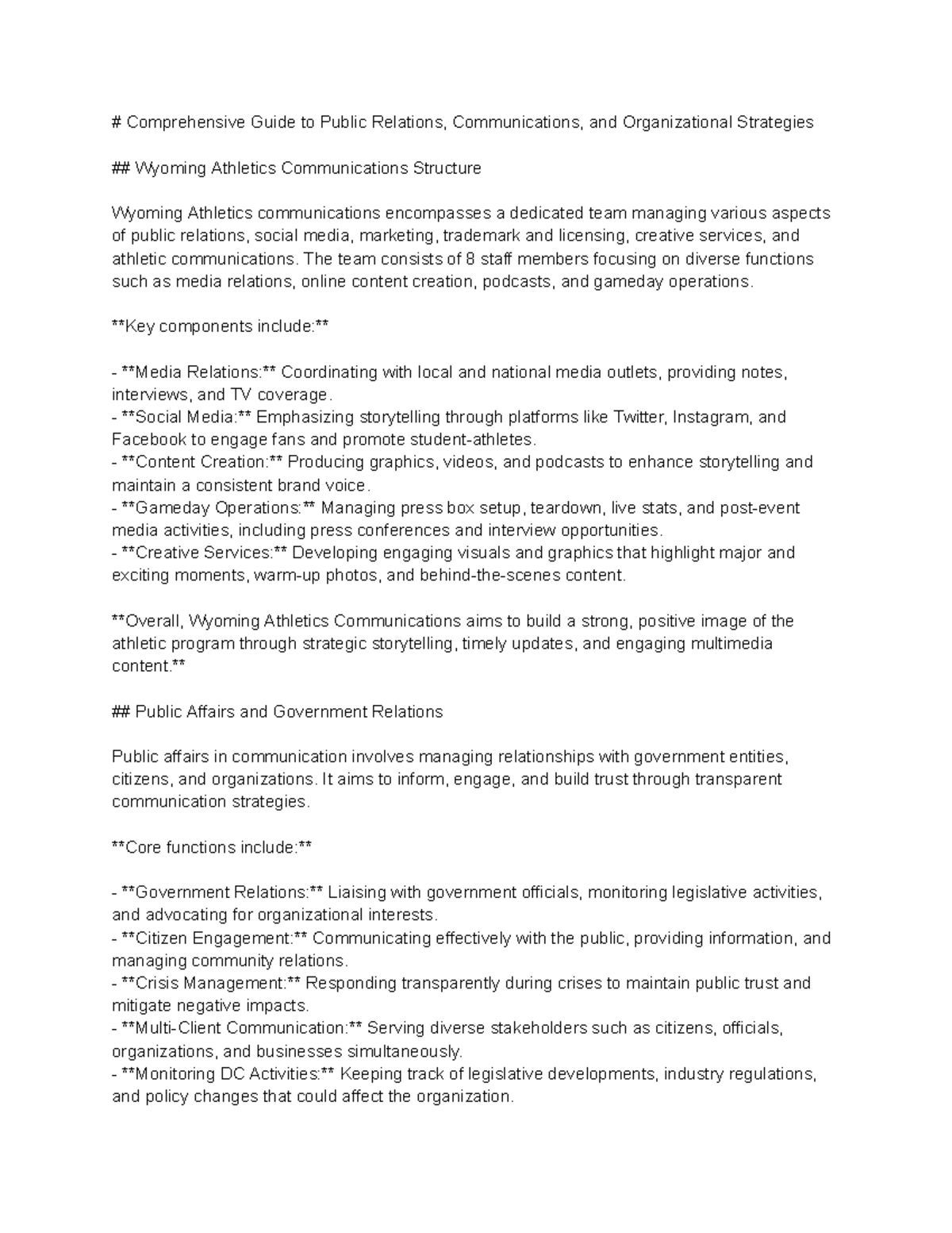 Comprehensive Guide to PR Strategies & Ethics (Course Code: PR101 ...