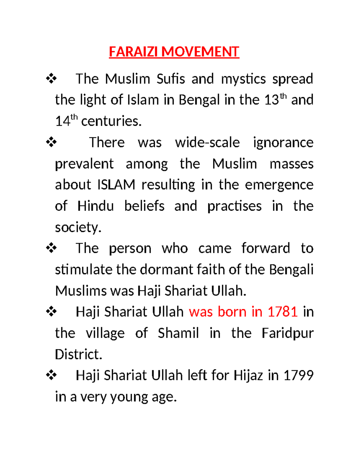Fraizi Movement - FARAIZI MOVEMENT The Muslim Sufis and mystics spread ...