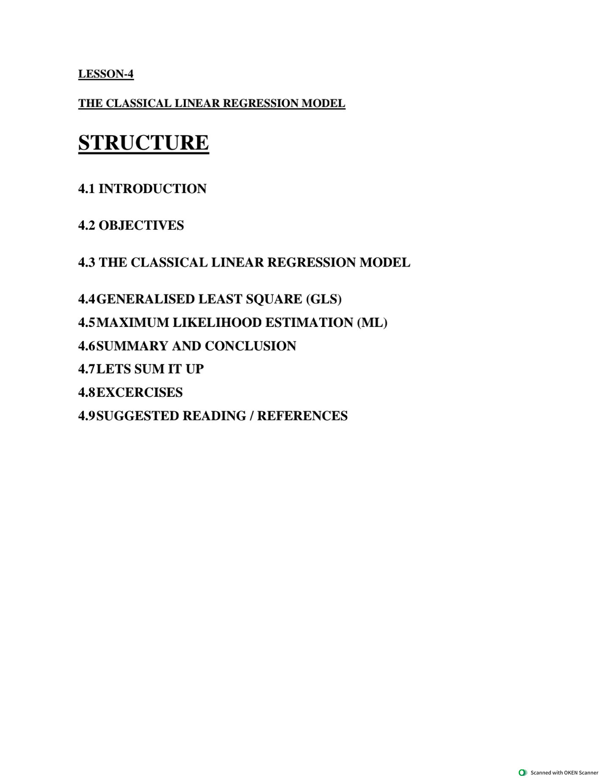 The Classical Linear Regression Model - Probability and Statistics - Studocu