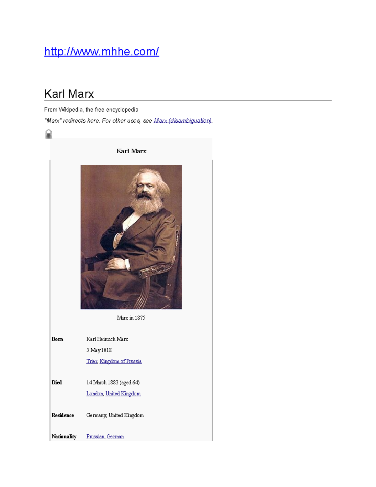 Karl Marx - Comprehensive Study Notes on His Life and Ideas - Studocu