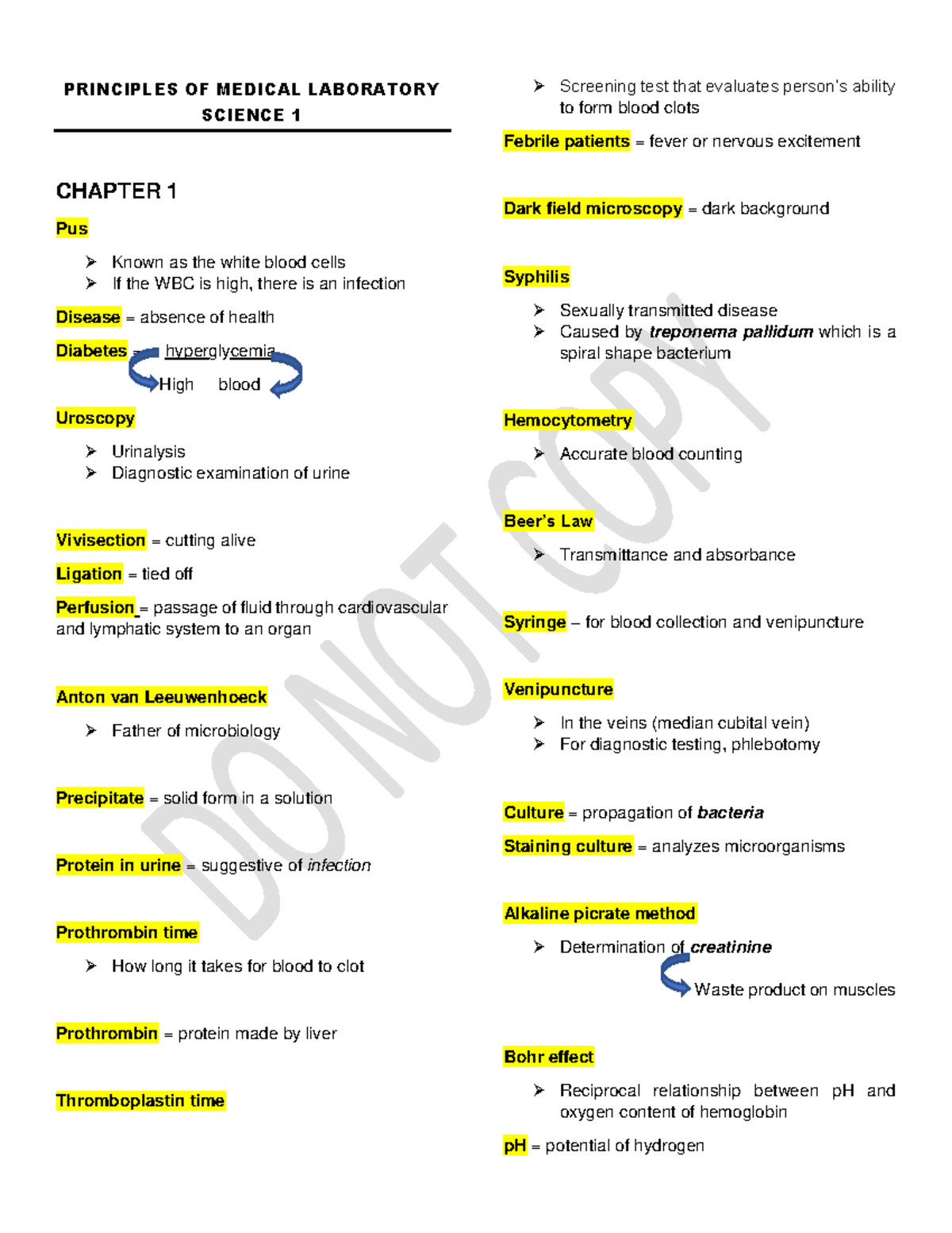 Principles of Medical Laboratory Science: Comprehensive Reviewer - Studocu
