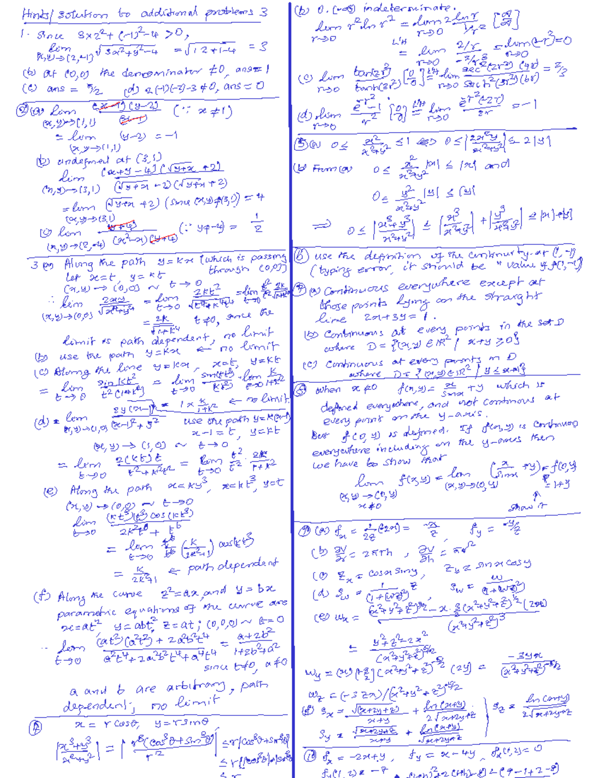 Hints 3 - solutions to tut 3 - to additional problems 3 (b ...