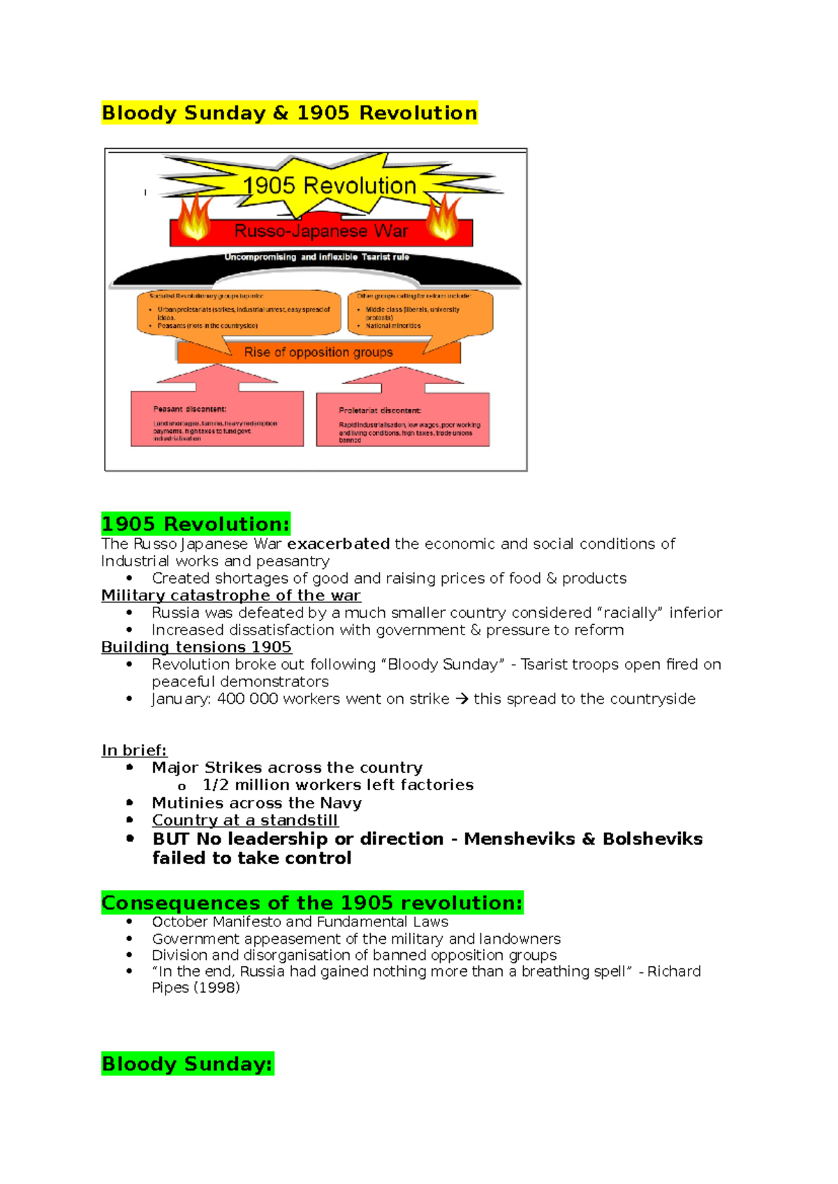 1905 Revolution & Bloody Sunday: Key Historical Notes and Analysis ...