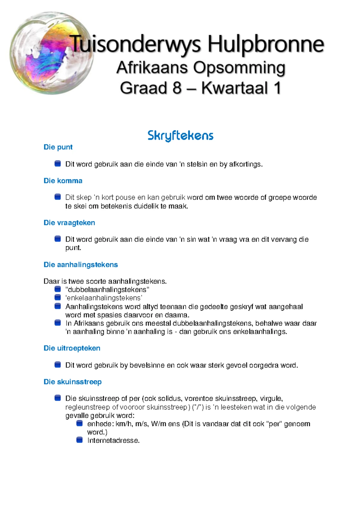 Graad 8 Kwartaal 1 Tegnologie: Raamstrukture en Ontwerp Tegnieke - Studocu