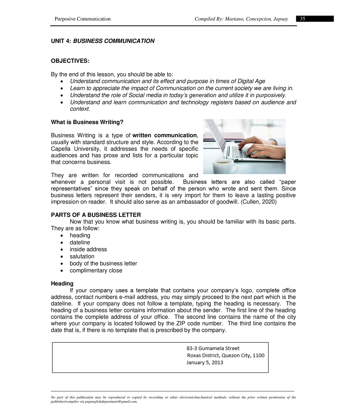 Purposive Communication IM 202601080803: Business Writing Essentials ...