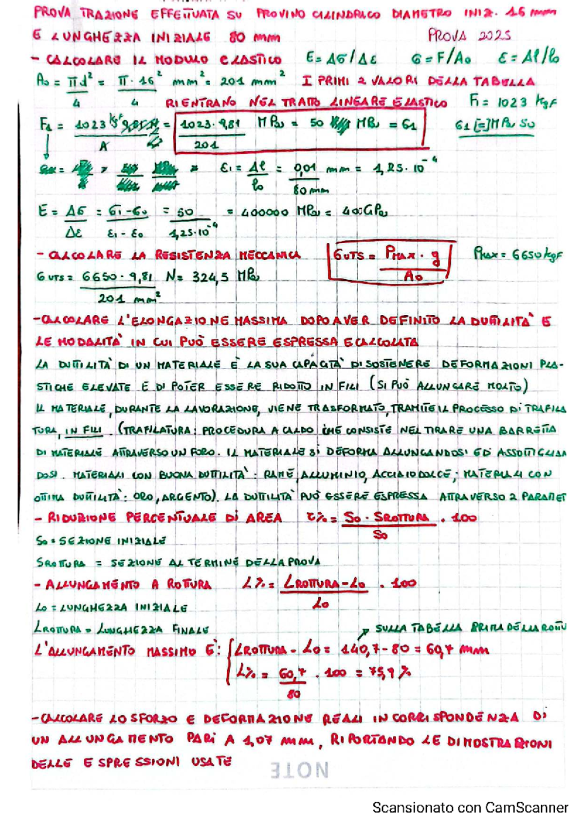 Esercizi di Prova di Trazione su Provini Cilindrici - STM Cacciotti ...