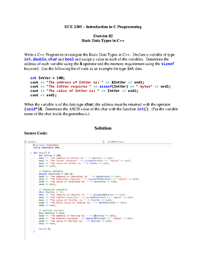 ECE 2305 - Programming Project 04 - ECE 2305 Introduction to C Programming Programming Project ...