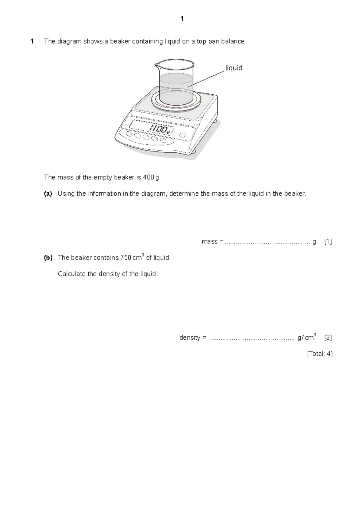 Mass and Density - worksheet - The stone with a mass of 98 g has a weight of 0 N. Explain the ...