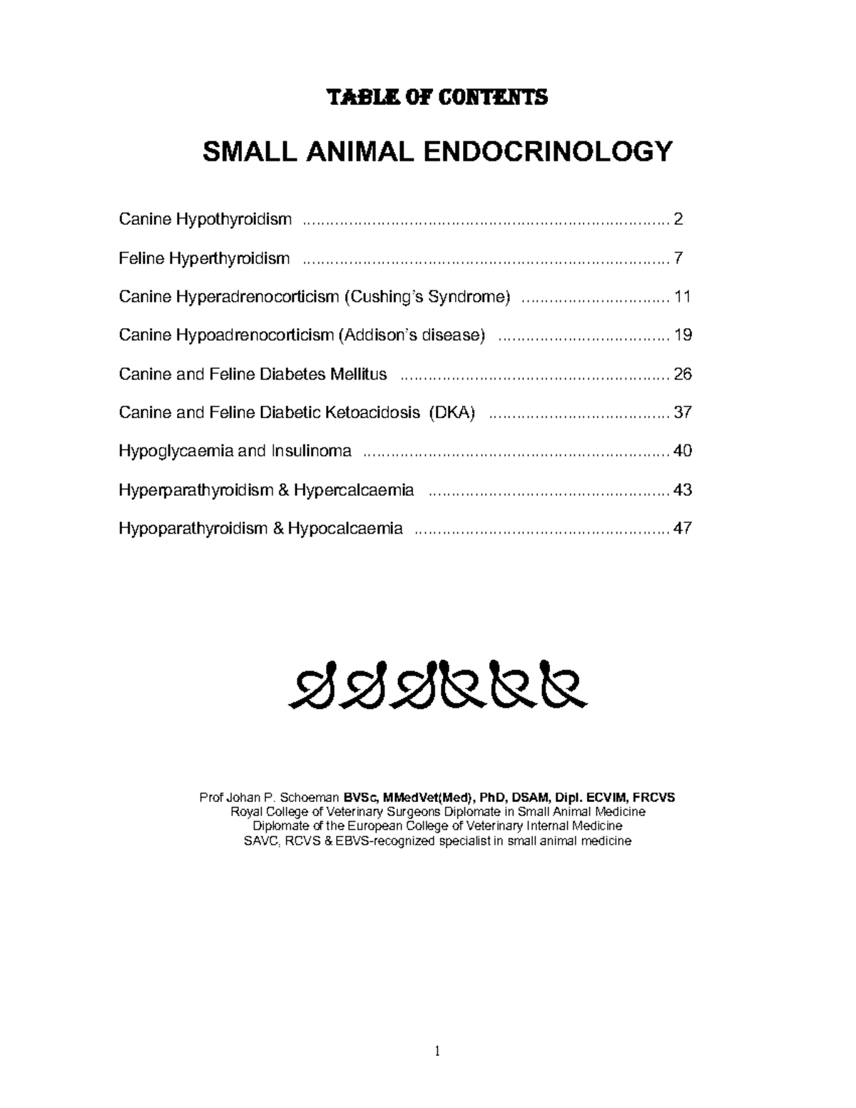 Small Animal Endocrinology Overview - Canine and Feline Disorders 2025 ...