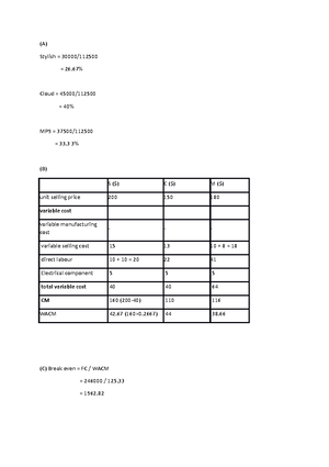 Chapter 8 Variance Exercises - CHAPTER 8 VARIANCE ANALYSIS MULTPLE ...