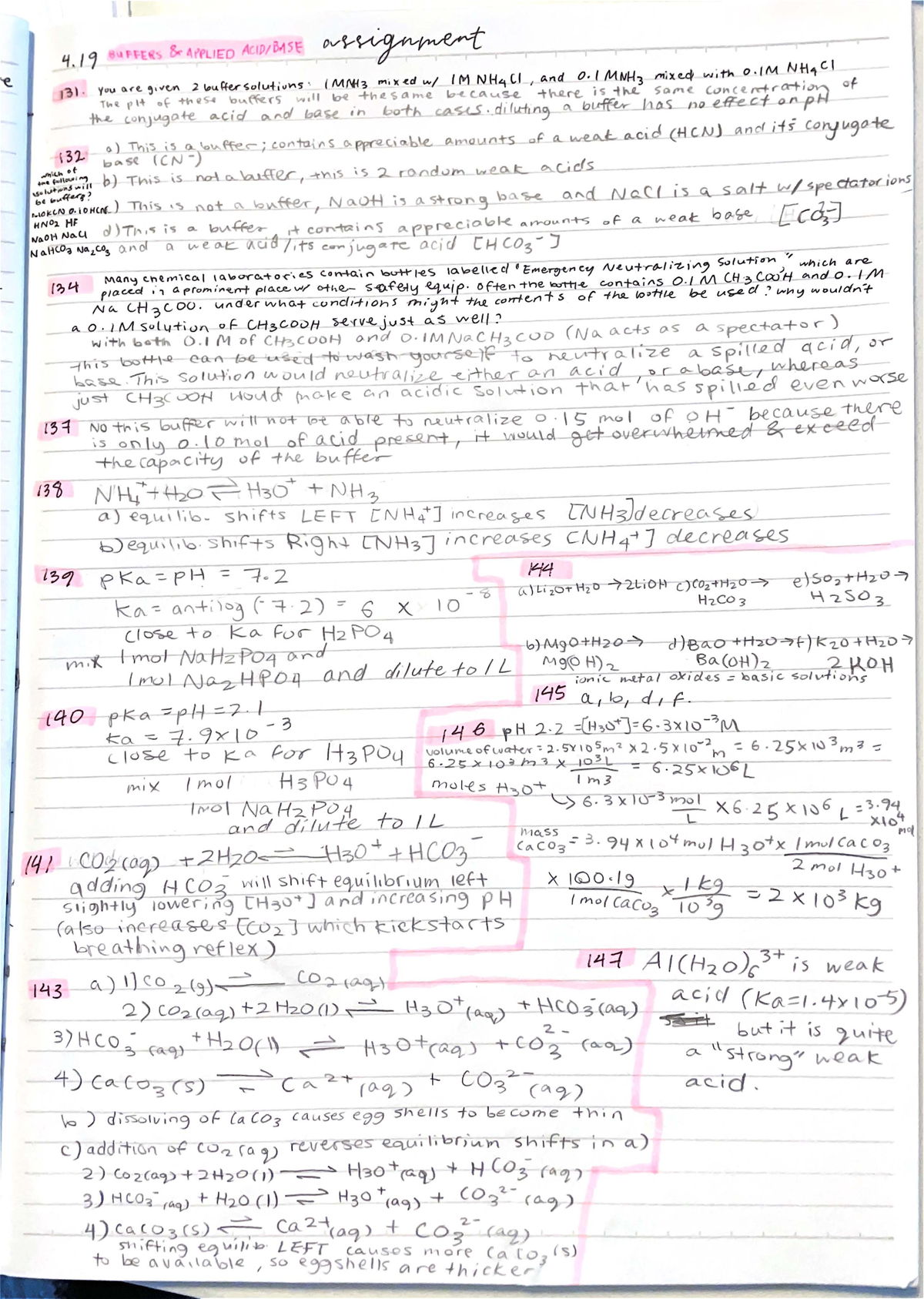 4.19 BUFFERS APPLIED Assignment Notes on Buffer Solutions - Studocu