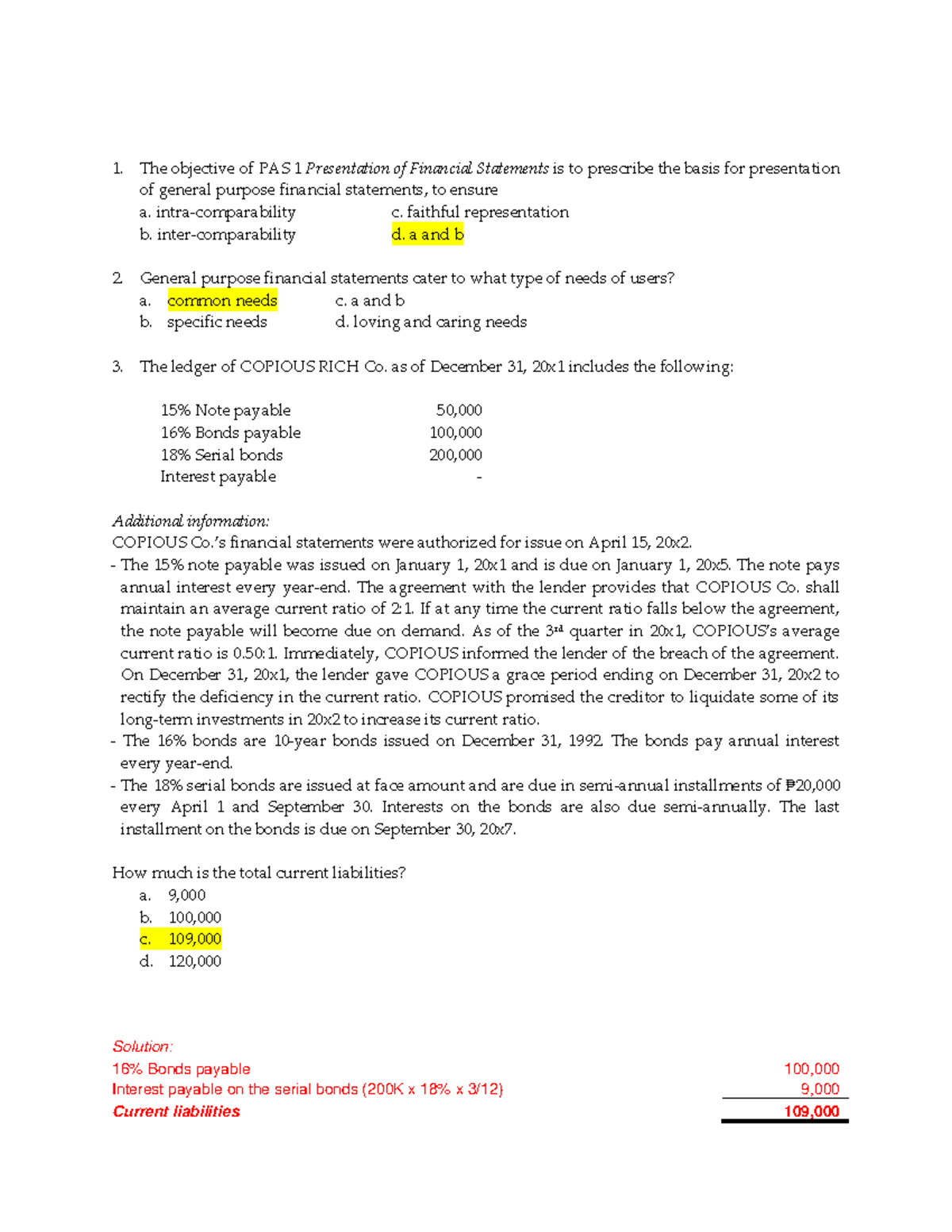 PAS 1 Presentation of Financial Statements: Key Problems and Solutions ...