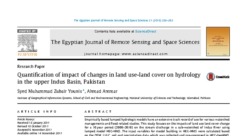 Quantifying LULC Impact on Hydrology in Upper Indus Basin, Pakistan ...