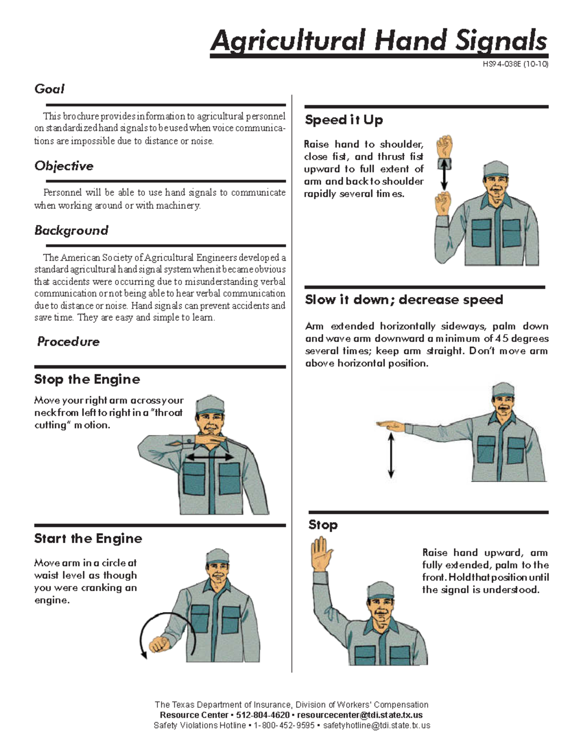 Standardized Hand Signals for Tractor Driving Safety Guide - Studocu