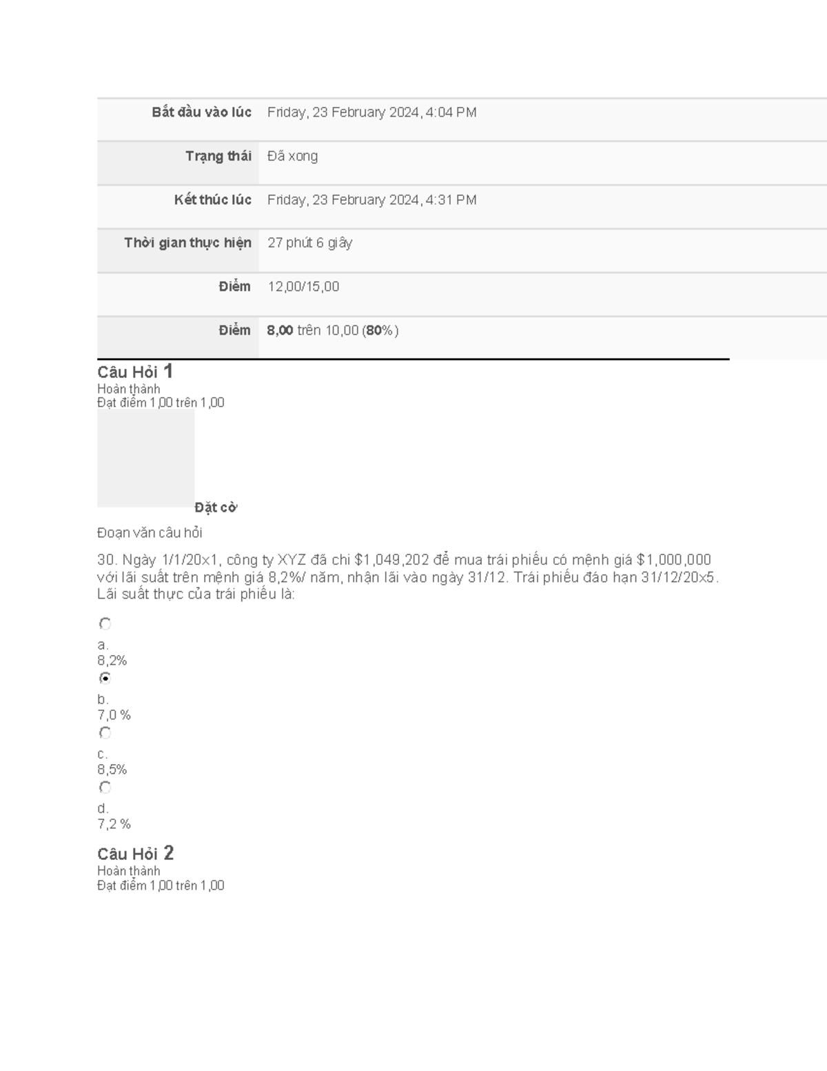 LMS 9 - IFRS 9 - Bắt đầu vào lúc Friday, 23 February 2024, 4:04 PM ...