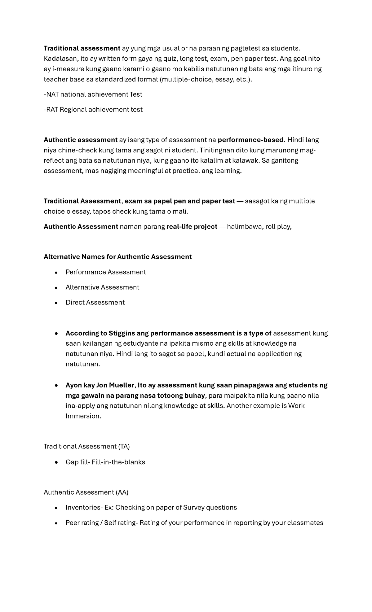 Traditional vs Authentic Assessment: Understanding TA & AA Methods ...