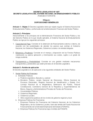 DL 1440 del SNPresupuesto Publico - DECRETO LEGISLATIVO Nº 1440 DECRETO ...