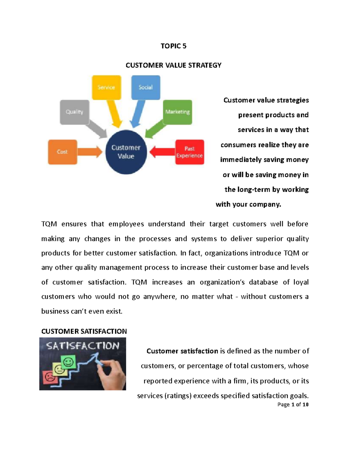 Topic 5 Customer Value Strategy - TOPIC 5 CUSTOMER VALUE STRATEGY ...