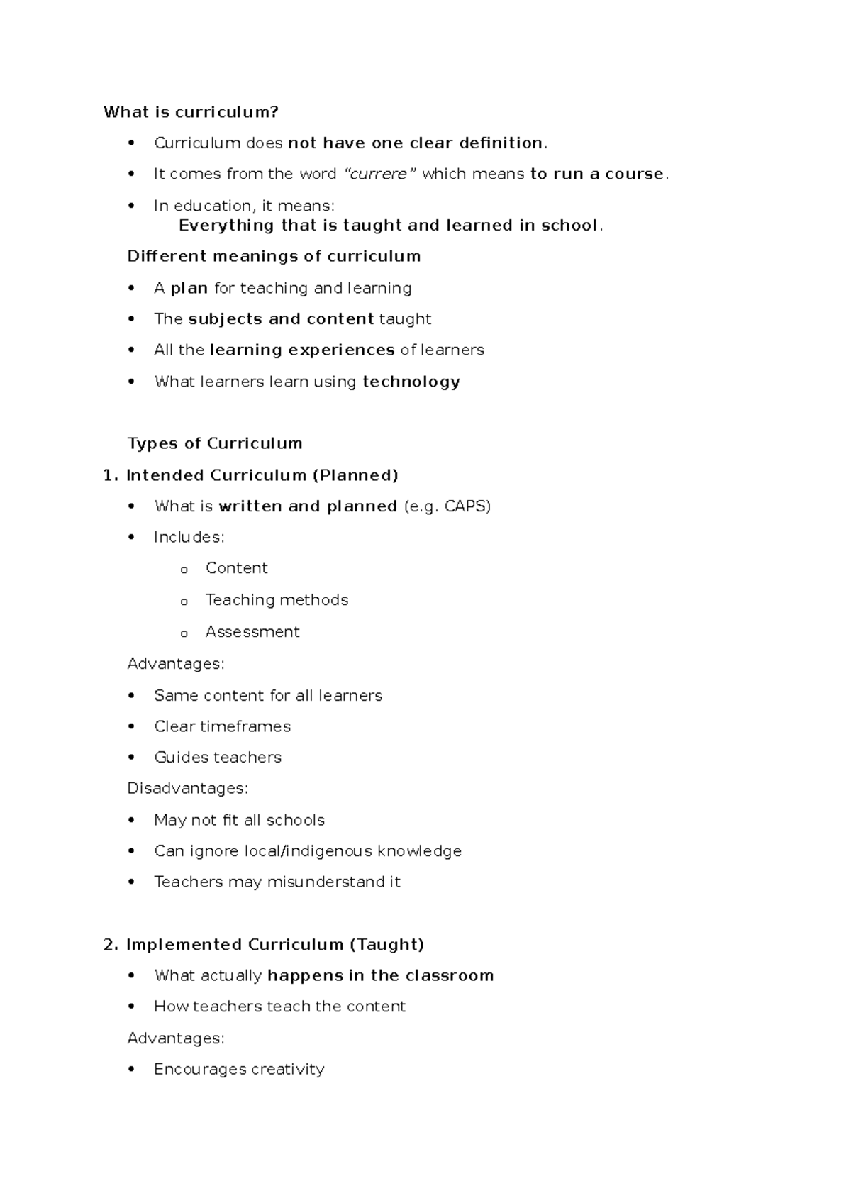 Curriculum Overview: Types, Approaches, and Key Concepts (EDU 101 ...