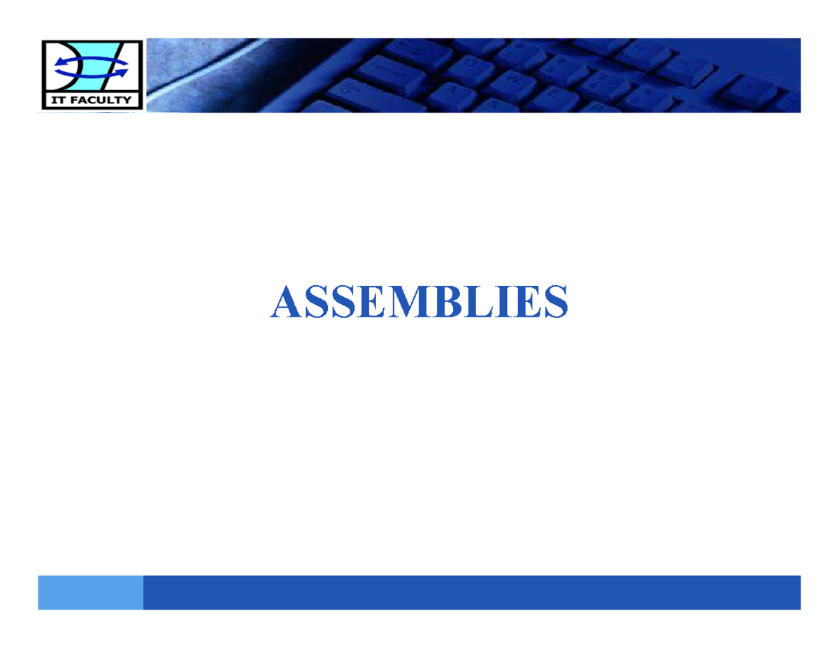 7 Assemblies - Learn .net - LOGO ASSEMBLIES LOGO ROLE OF .NET ...
