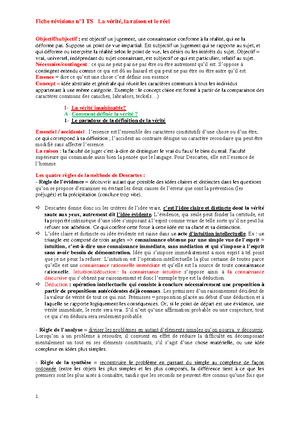 Fiche Philo Conscient Inconscient Bac - Conscience et inconscient La conscience 1- La conscience ...