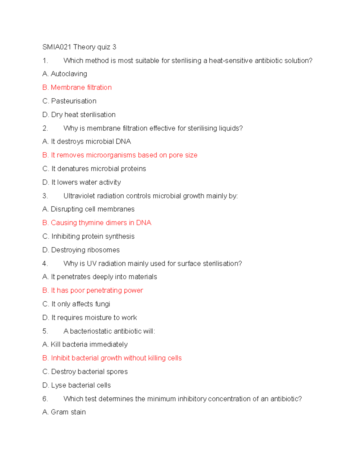 SMIA021 Theory Quiz 3 - Practice Questions and Answers - Studocu