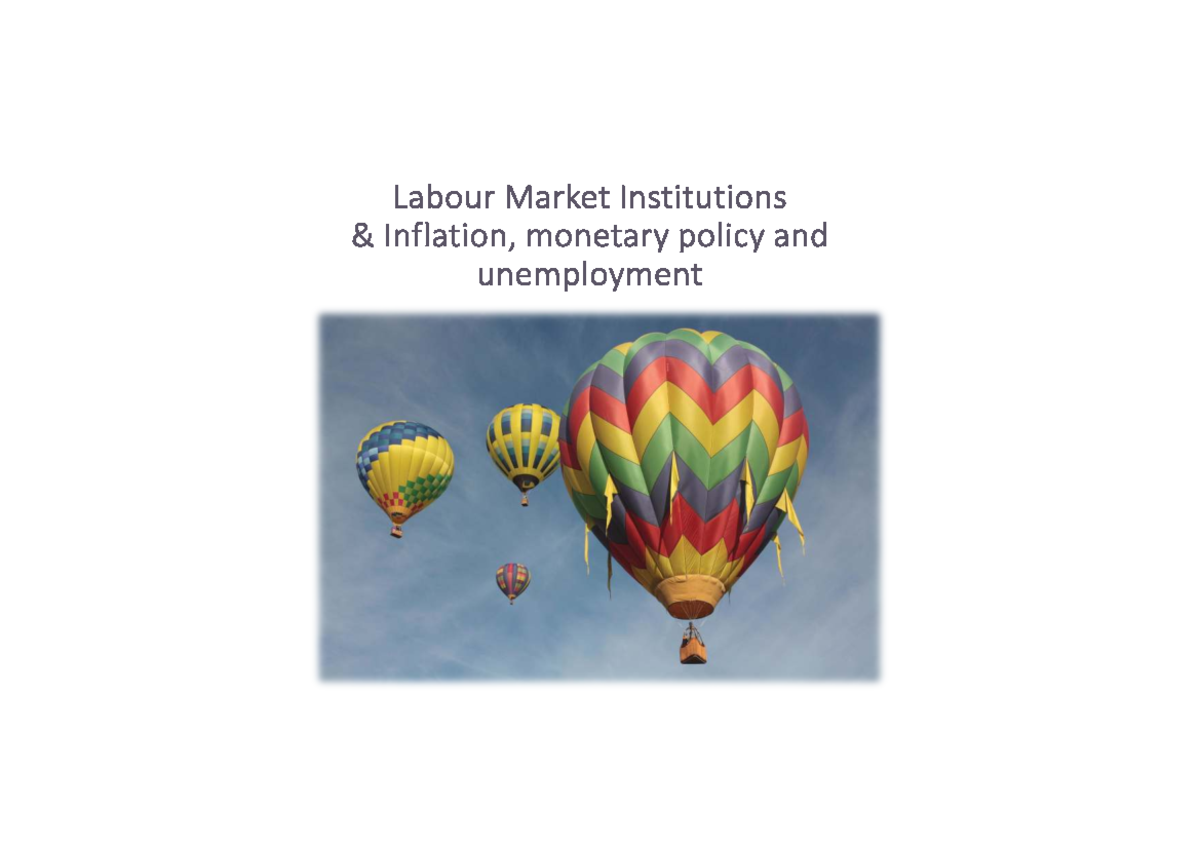 Slides Macro Week 9: Labour Market Institutions & Inflation Analysis ...