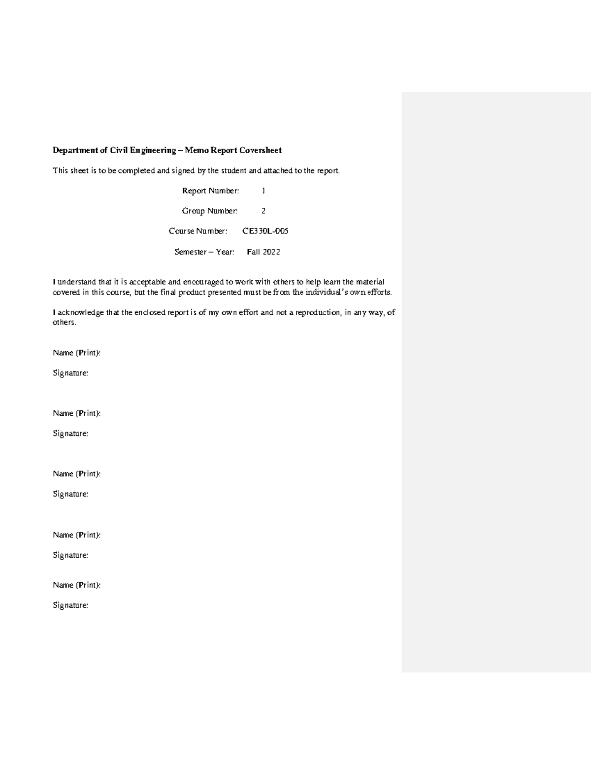 CE 330L Lab Report 1: Tension and Torsion Tests Overview - Studocu