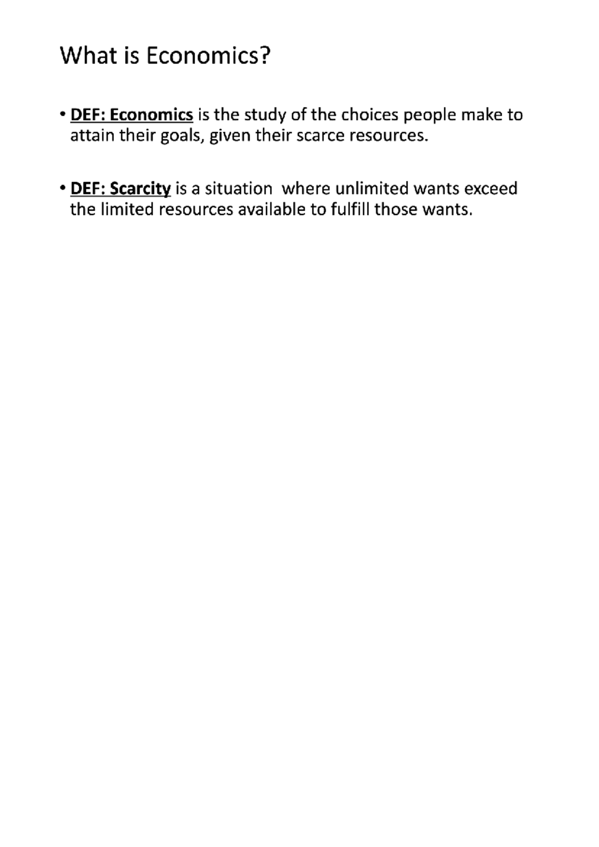 Final Exam Study Guide: Introduction to Economics ABC123 - Studocu
