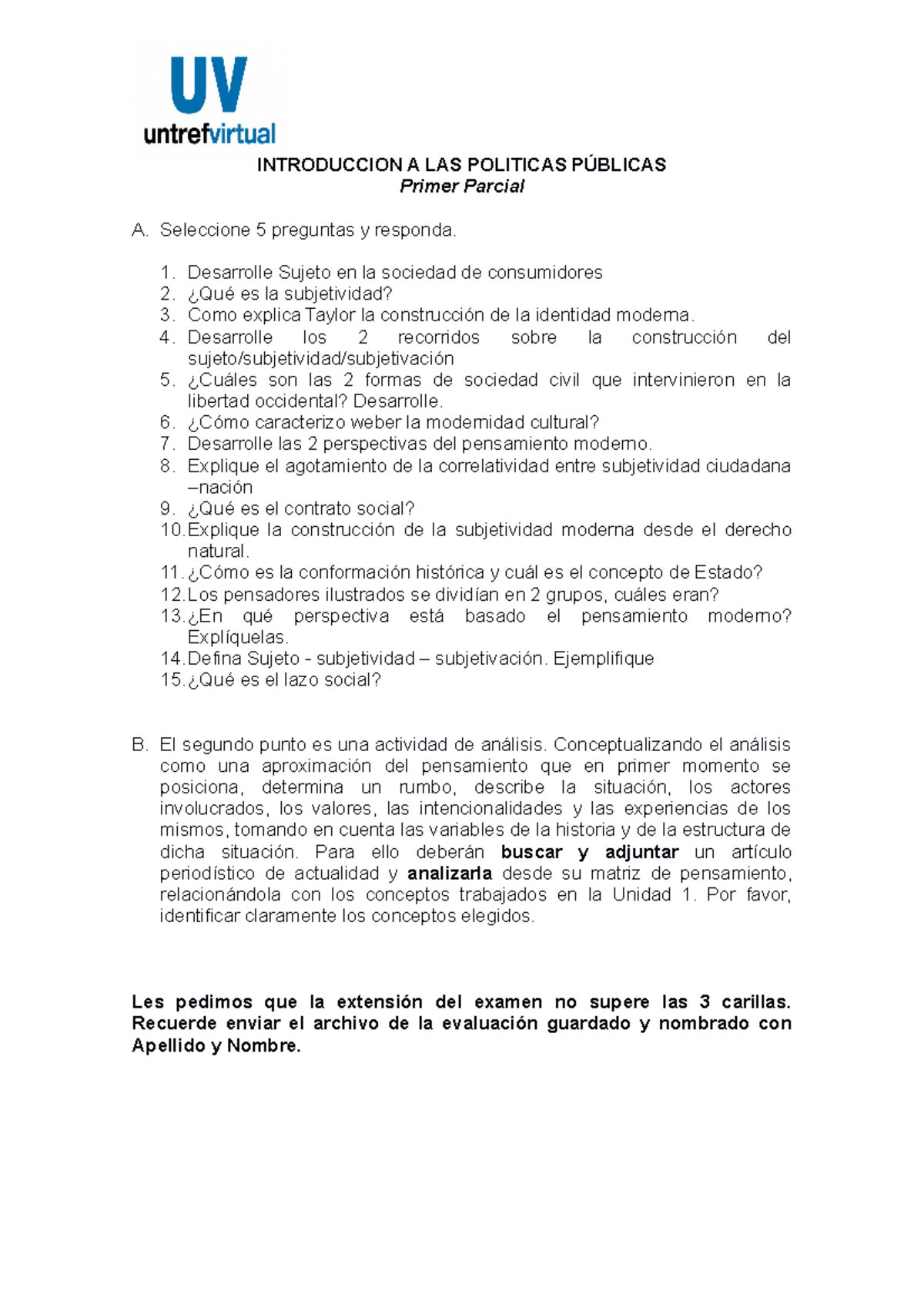 Primer Parcial NGPP - INTRODUCCION A LAS POLITICAS PÚBLICAS Primer ...