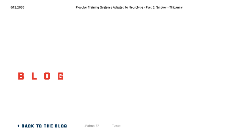 Training Systems Adapted to Neurotype: Smolov Insights (Part 2) - Studocu