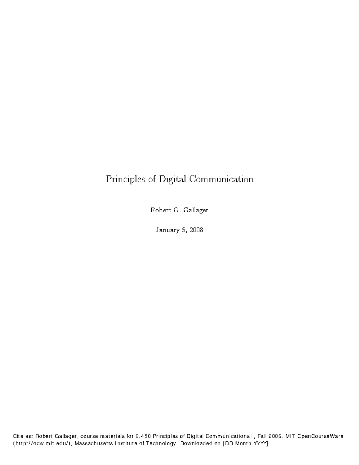 Principles of Digital Communication Pref - Principles of Digital ...