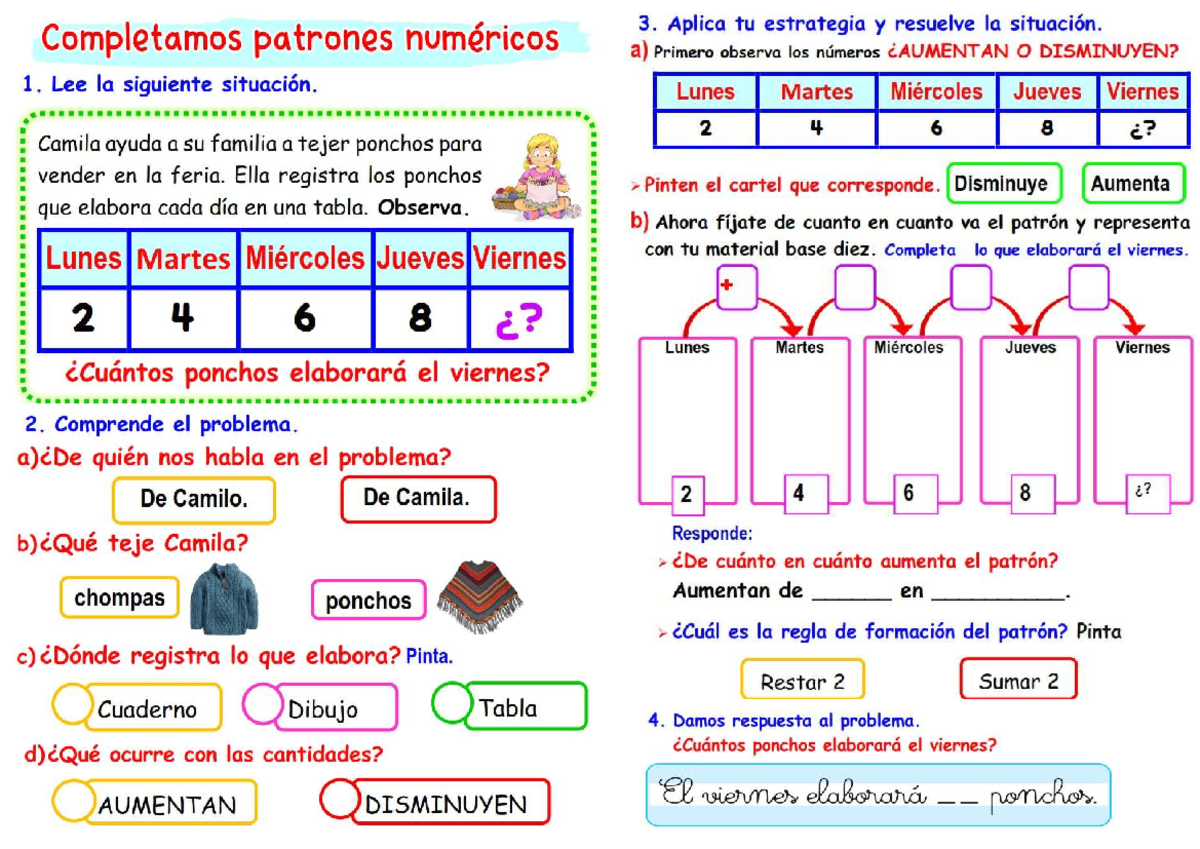 2do U3 Fichas-MAT: Descubrimiento de Patrones Numéricos - Studocu