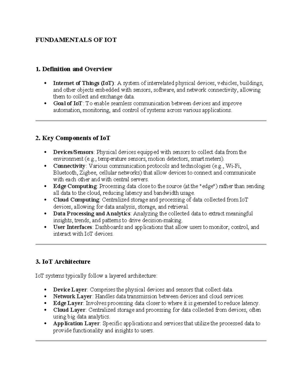IOT 101: Unit 1 - Fundamentals of Internet of Things (IoT) - Studocu