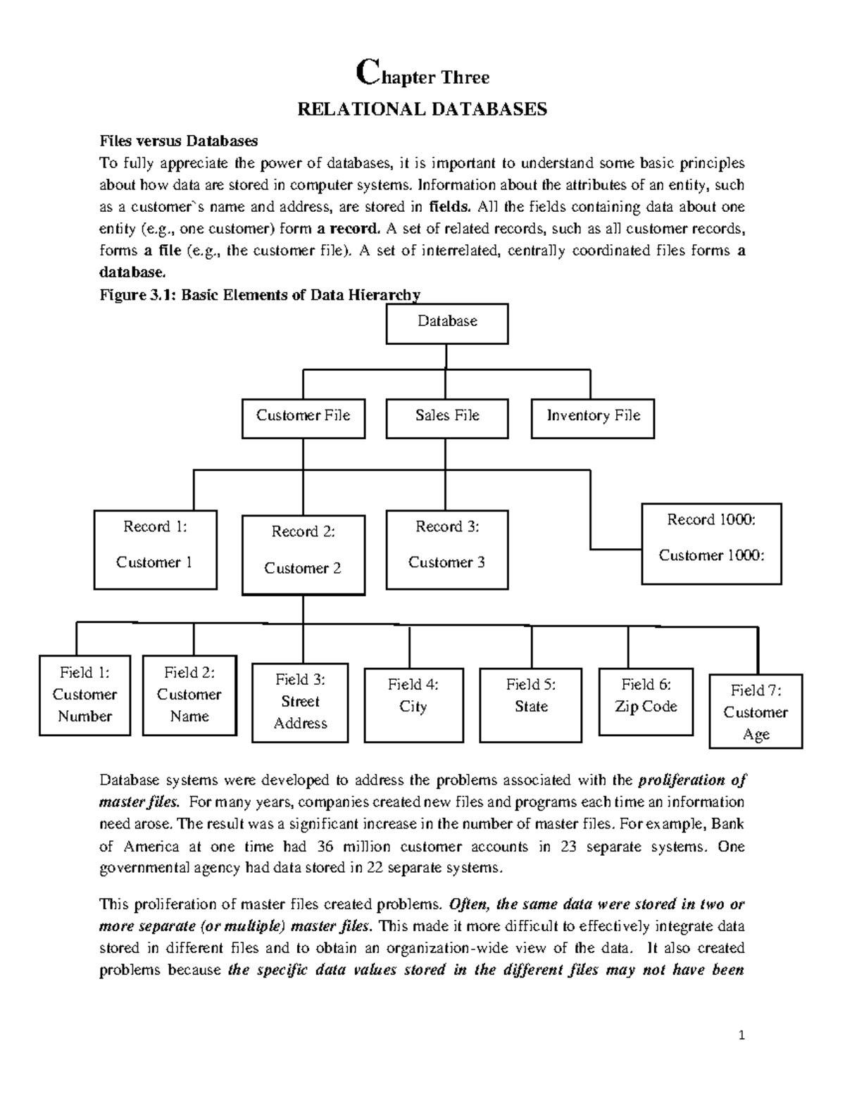 AIS - Chapter 3: Understanding Relational Databases and Their Benefits - Studocu