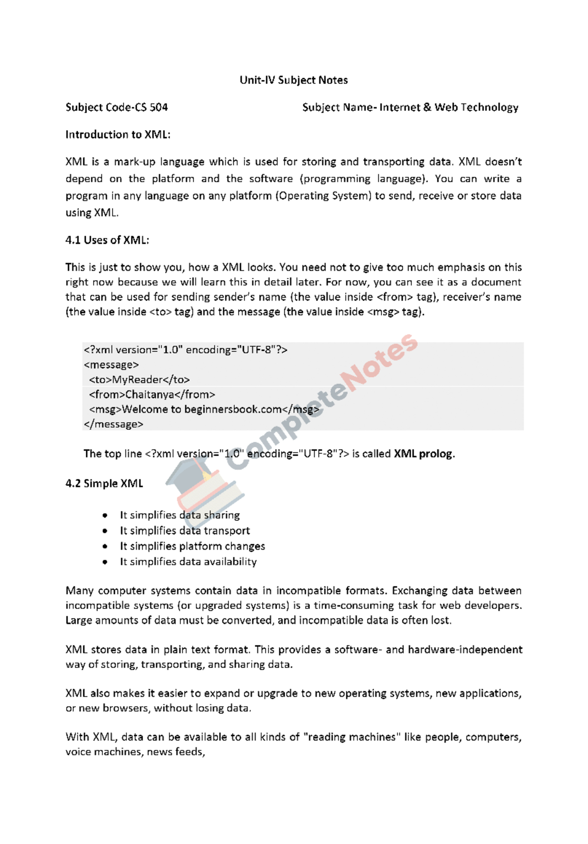 Unit 4 - Internet and Web Technology unlocked - Subject Notes Subject ...