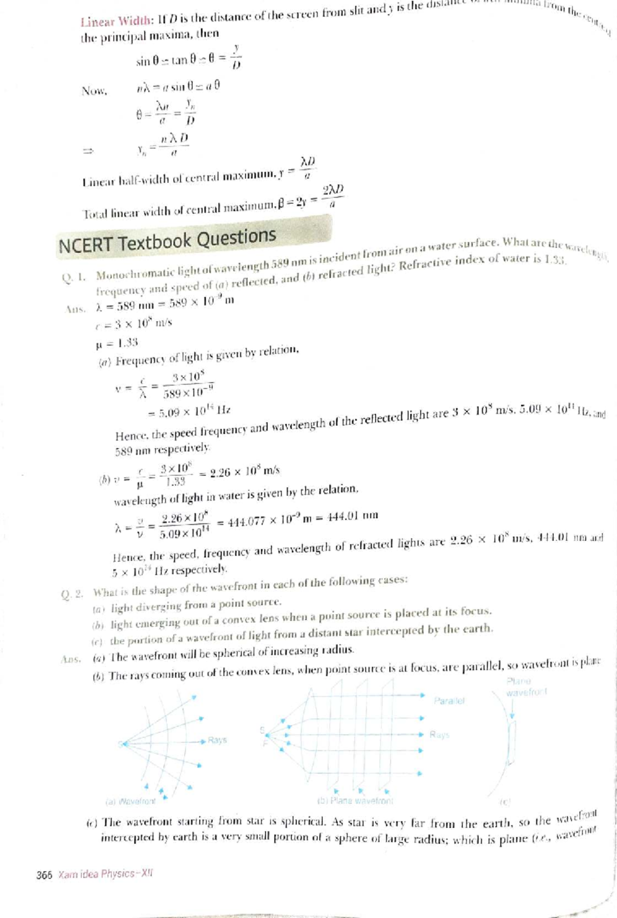 Physics Class 12 Notes: Wave Optics Concepts and Experiments - Studocu