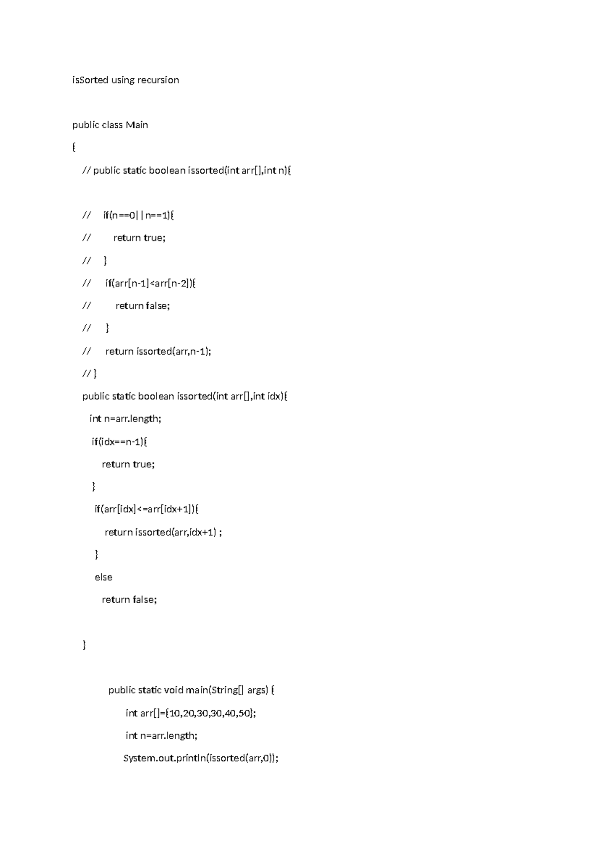 CS101: Placement Coding - Recursion and Array Manipulation Programs - Studocu