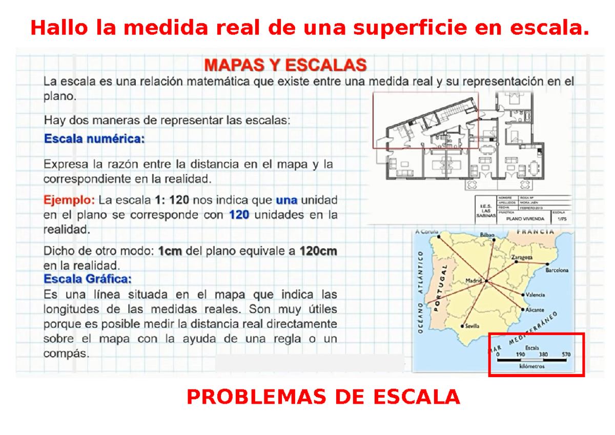Problemas de Escala y Medidas Reales en Superficies - Anexos - Studocu