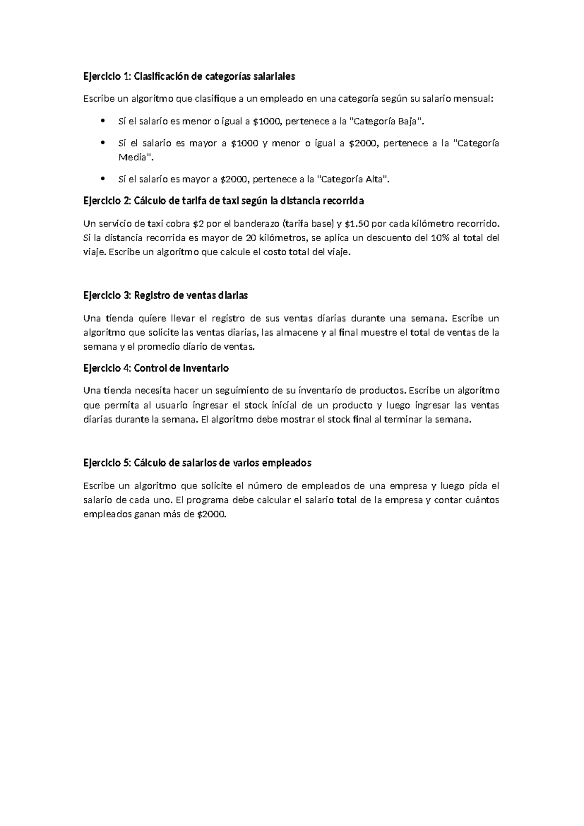 Tarea en Clase 03: Ejercicios de Algoritmos y Estructuras de Control ...