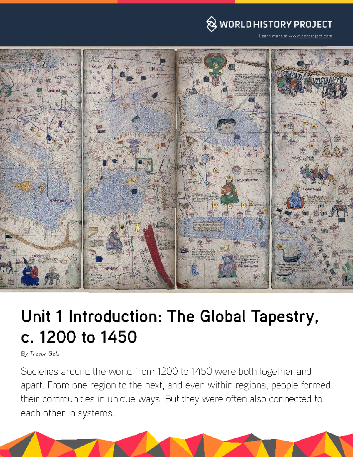 Unit 1 Intro: The Global Tapestry, c. 1200-1450 by Trevor Getz - Studocu
