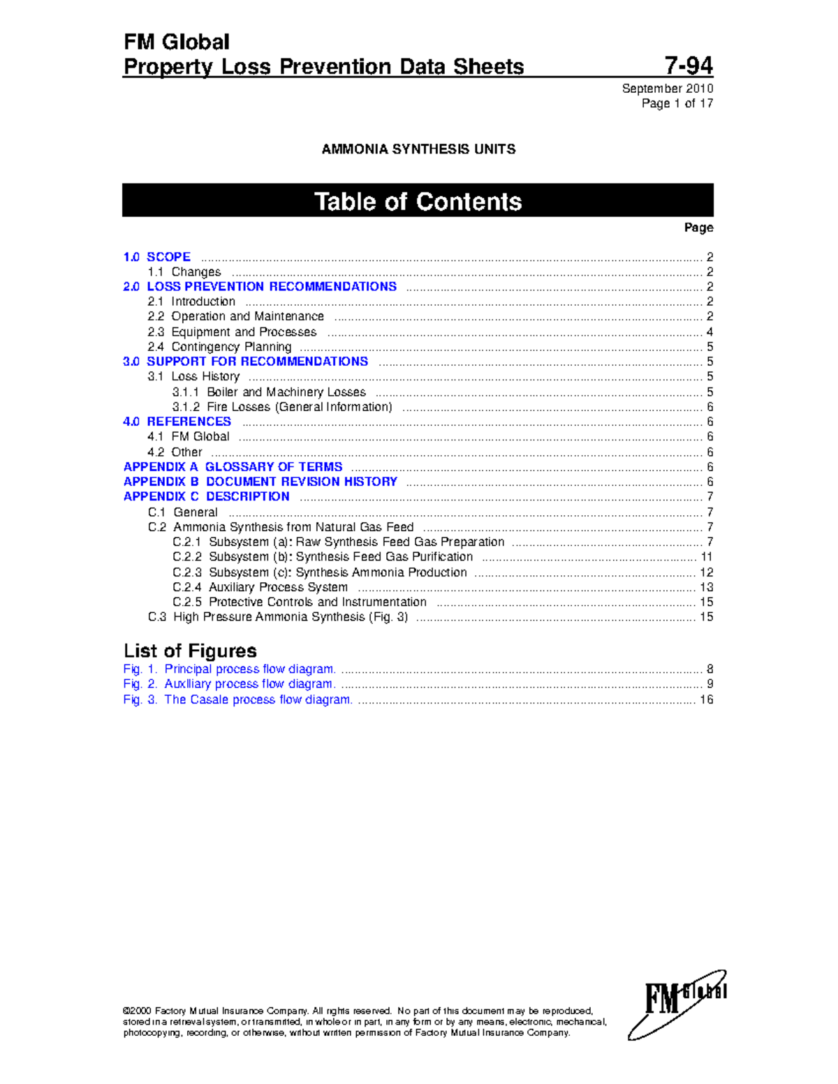 FM Global Property Loss Prevention Data Sheet: Ammonia Synthesis Units ...