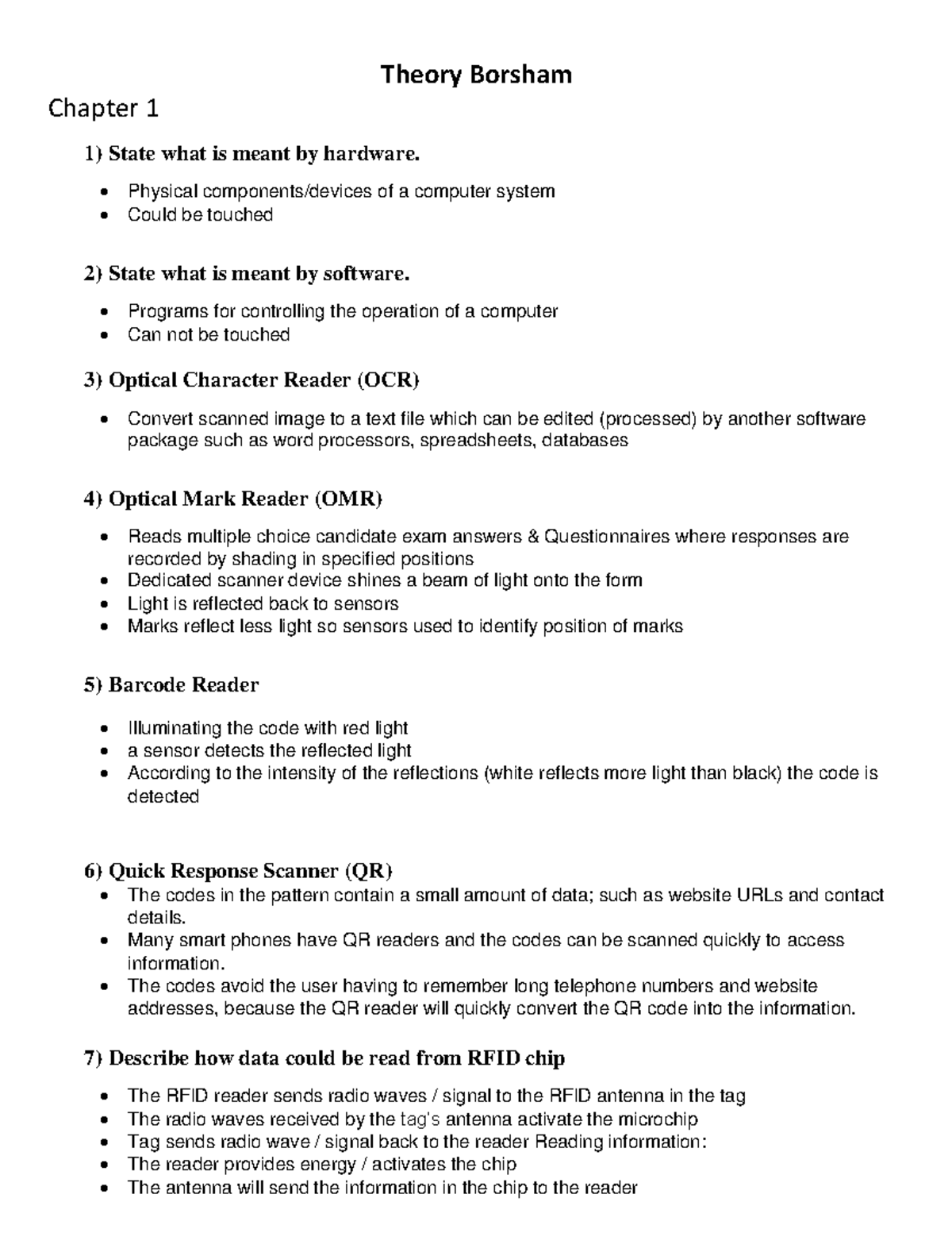ICT Summary Notes 2023: Key Concepts and Definitions - Studocu