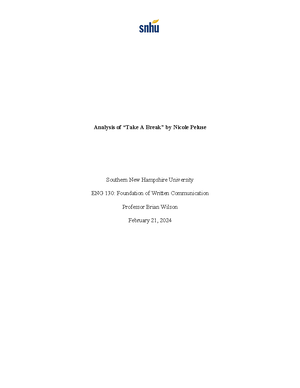 ENG 130 Module Four Decision Tree - Selected text you will use for your ...