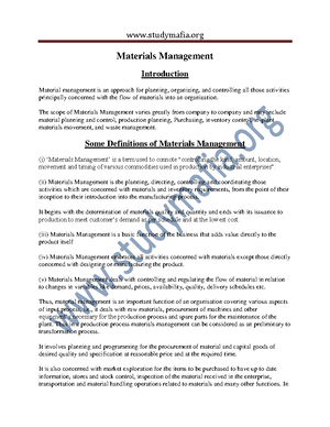 Material management chapter 3 - CHAPTER III PURCHASING 3 Meaning of ...