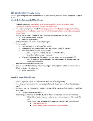 Arizona College Module 7 Worksheet - BIO 205 Module 7 Worksheet ARIZONA ...